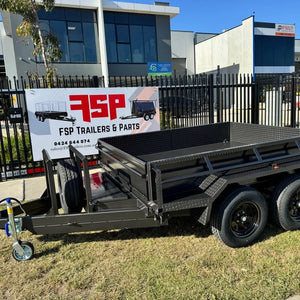 8x6 tipper trailer high sides with excavator use upgrades - 2.8 t gvm ...