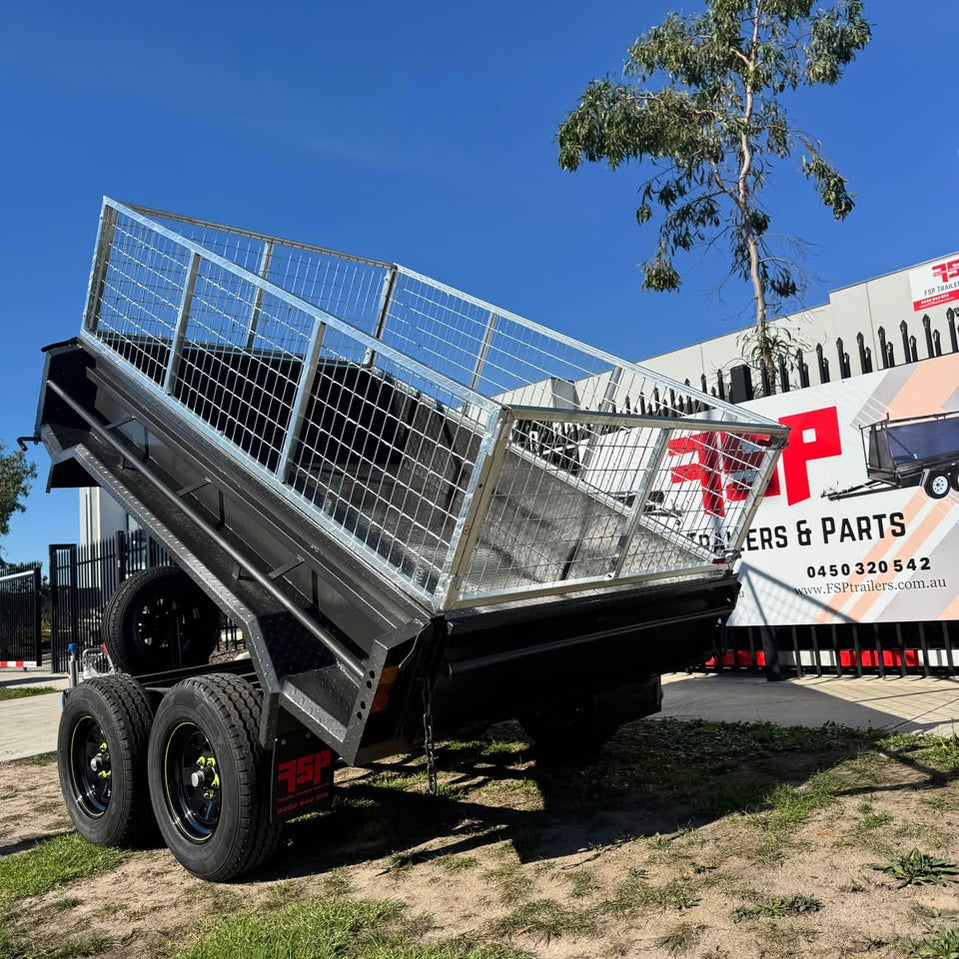 8x5 Tipper Trailer with 600mm Cage — FSP Trailers and Parts