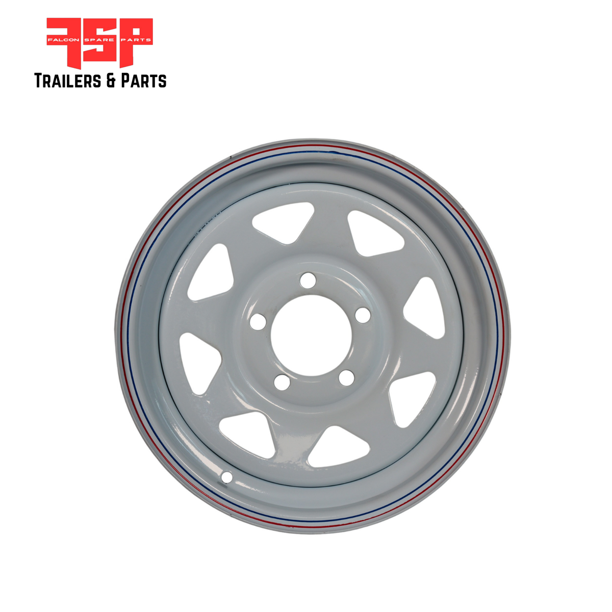 15x6" Ford White Sunraysia Rim — FSP Trailers and Parts