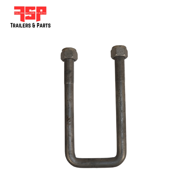 U Bolt 16 x 50 x 150mm Metric Threads Complete 2x Nyloc Nuts Galvanise ...